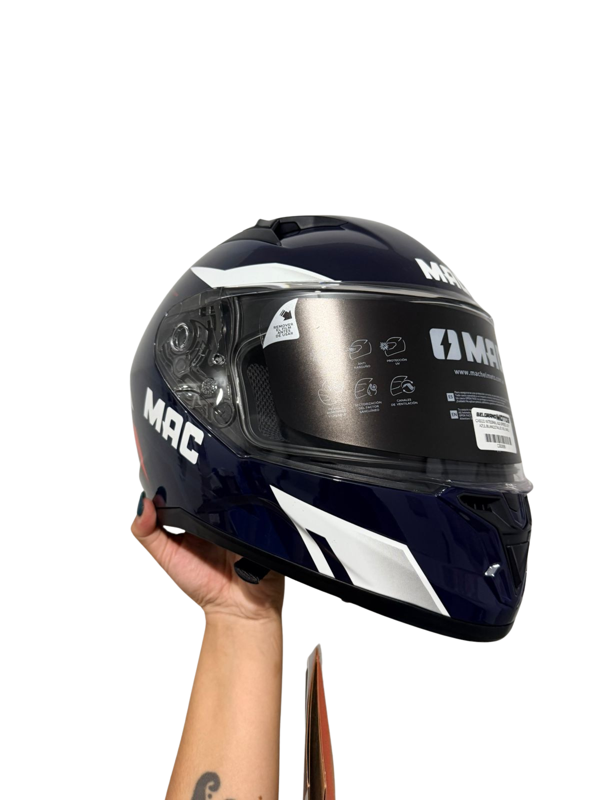 CASCO INTEGRAL 825 SPEED JOY AZUL/BLANCOTALLE XXL MAC - Belgrano Motos
