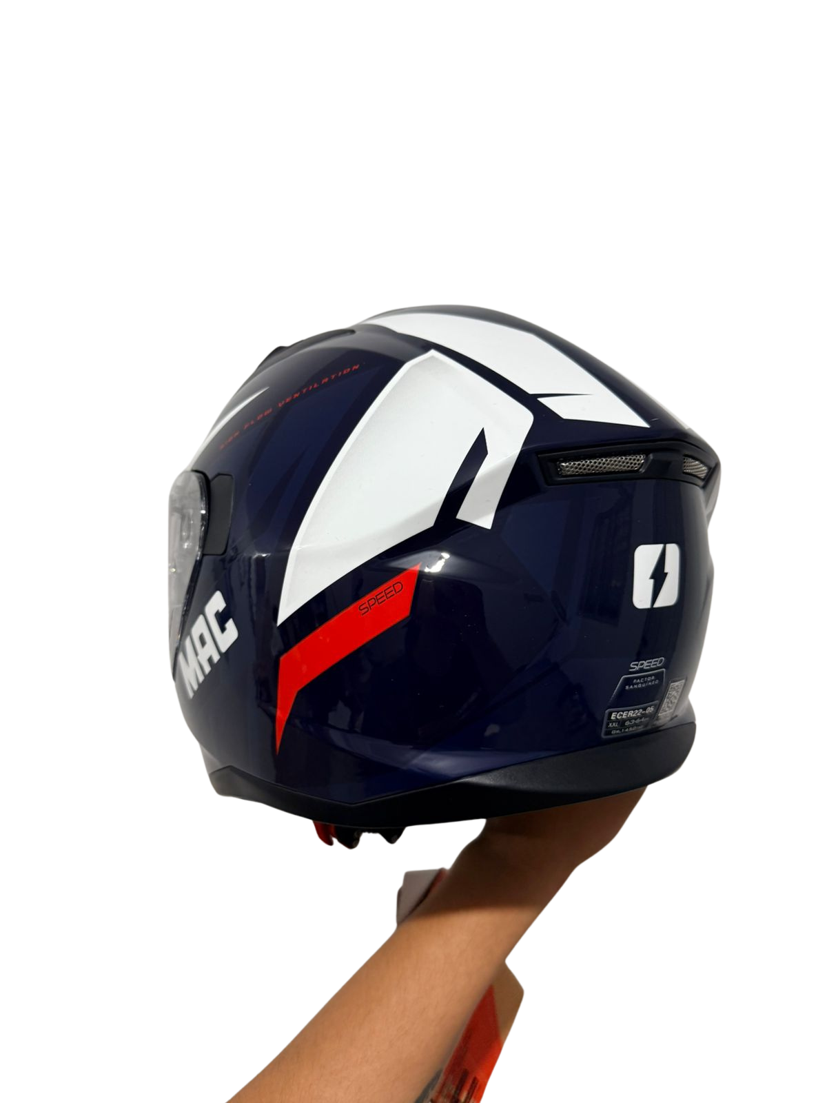 CASCO INTEGRAL 825 SPEED JOY AZUL/BLANCOTALLE XXL MAC - Belgrano Motos